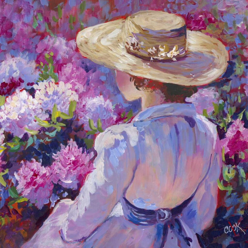 Lady Among Hydrangeas – Downloadable – Ginger Cook On Demand Acrylic ...