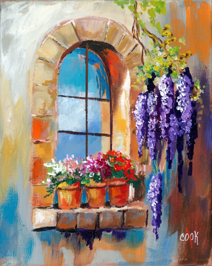 Wisteria Window – References Only – Ginger Cook On Demand Acrylic Tutorials